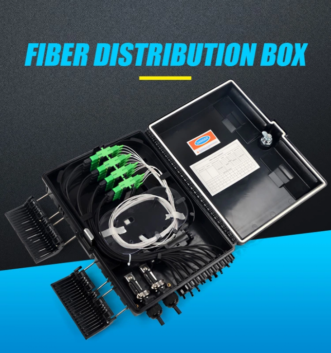Waterproof ODB Fiber Optic Distribution Box , FTTH 8 Core Fiber Optic ...