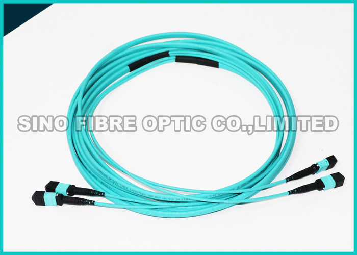 100 Gig 24 Array MPO - MPO Fiber Optic Cable OM3 Male Pinned For ...