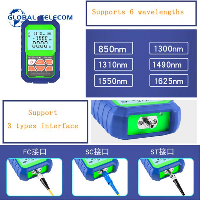 6 Wavelengths Mini Optical Power Meter With Vfl RJ45 Tester