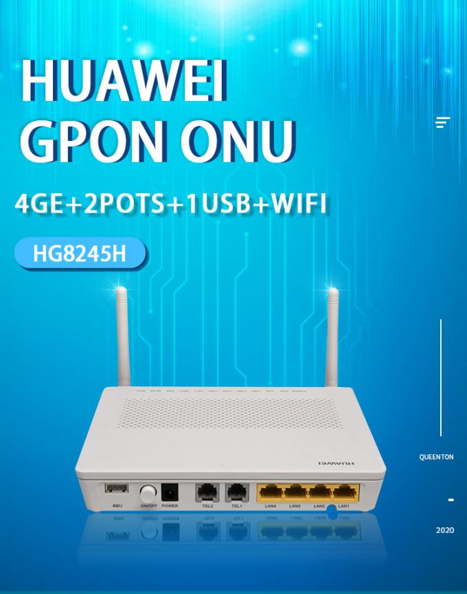 Huawei Hg8245 ONU Modem Fiber Optic 4ge 2 Pots Phone Ports Ftth Gpon Onu